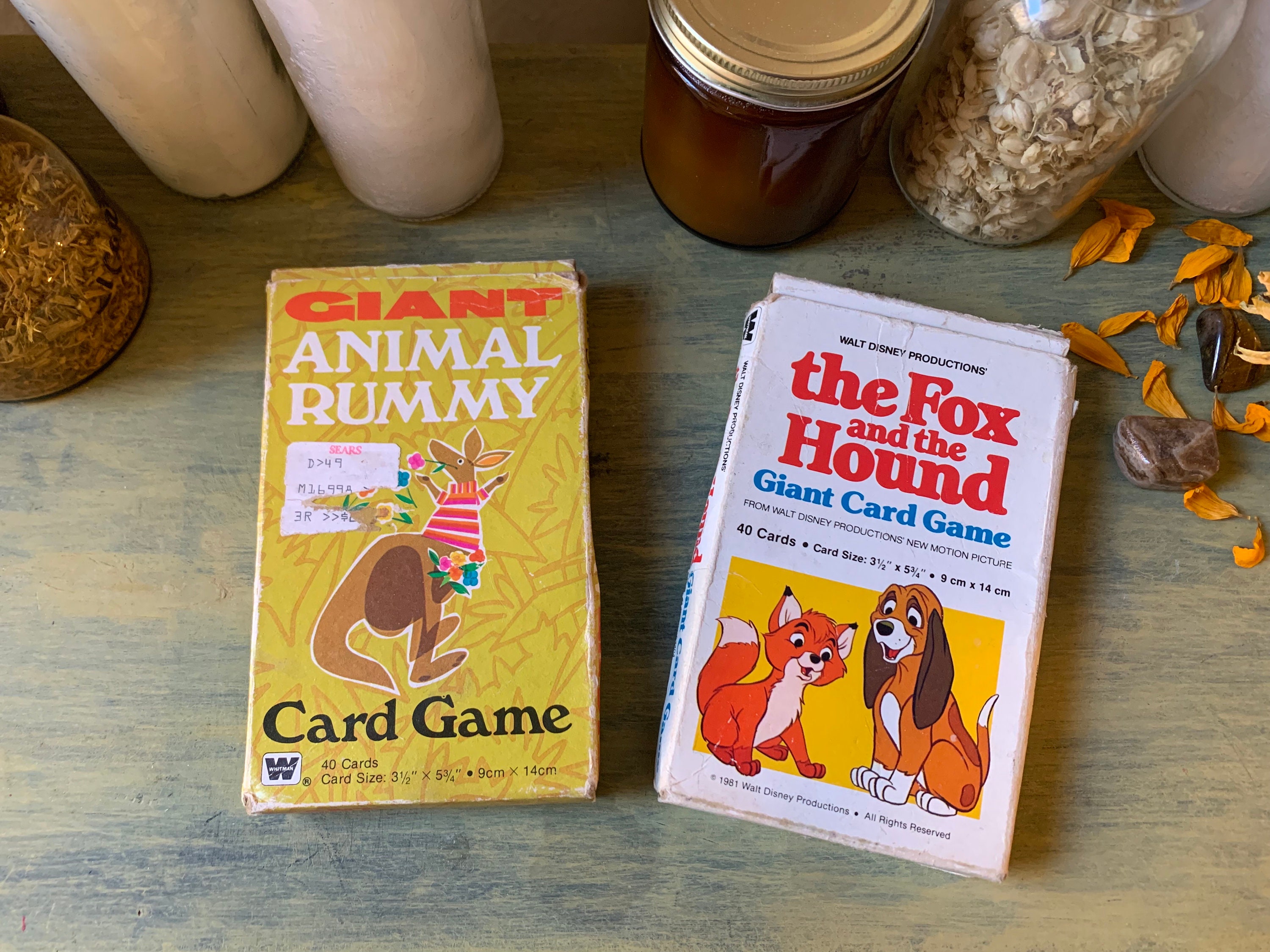 Vintage Large Playing Card Games Giant Animal Rummy the Fox and the ...