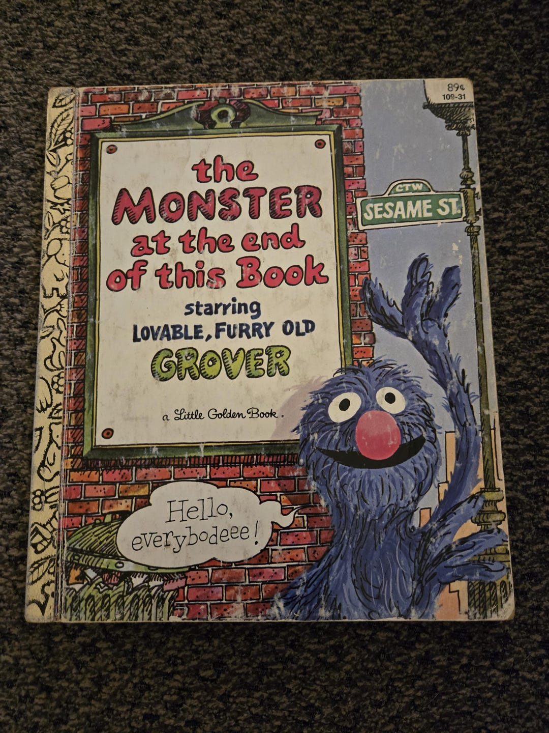 The Monster at the End of This Book Starring Grover Vintage Sesame ...