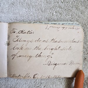 Victorian Era Autograph Book 1880s - Etsy
