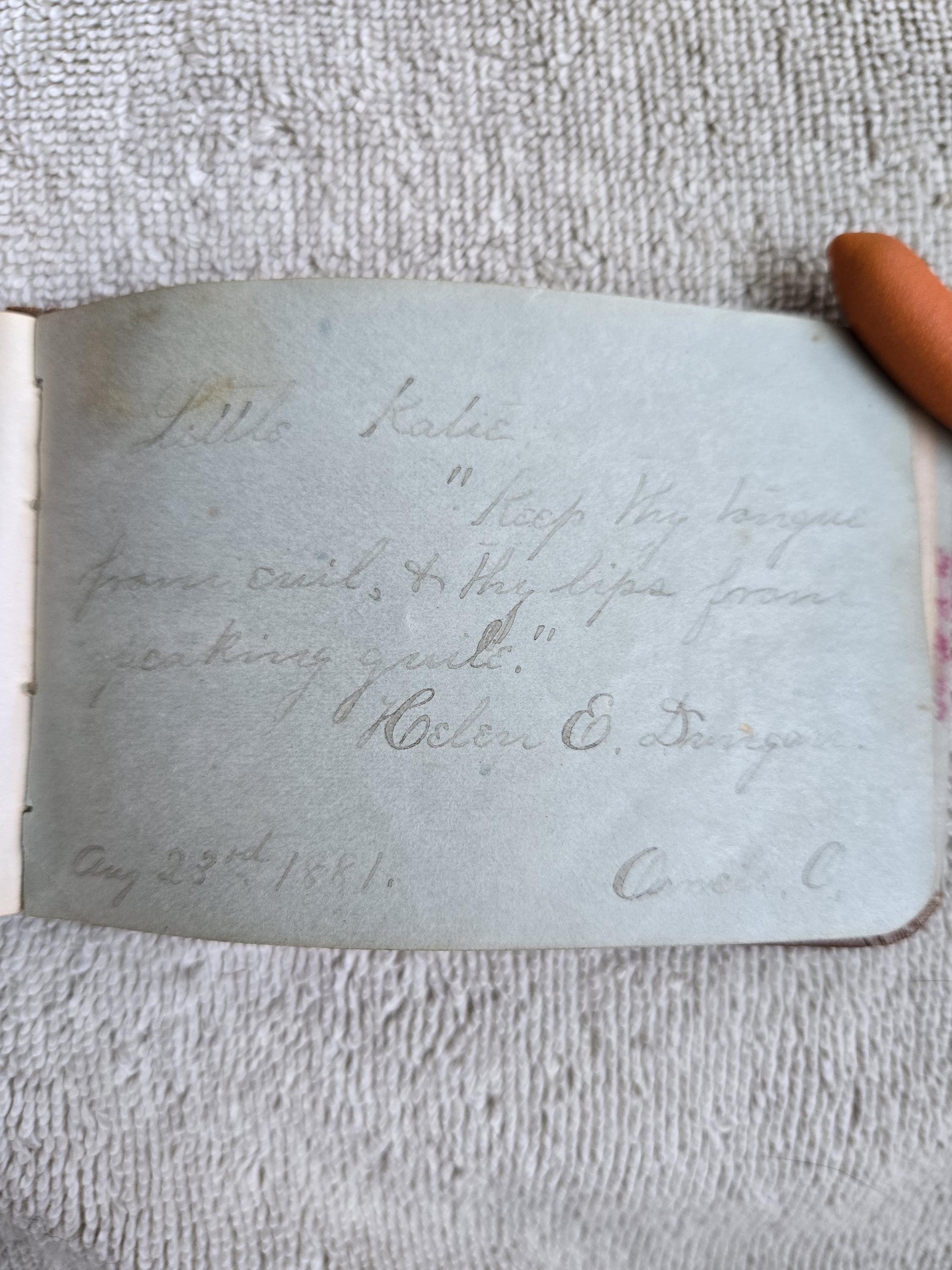 Victorian Era Autograph Book 1880s - Etsy