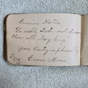Victorian Era Autograph Book 1880s - Etsy