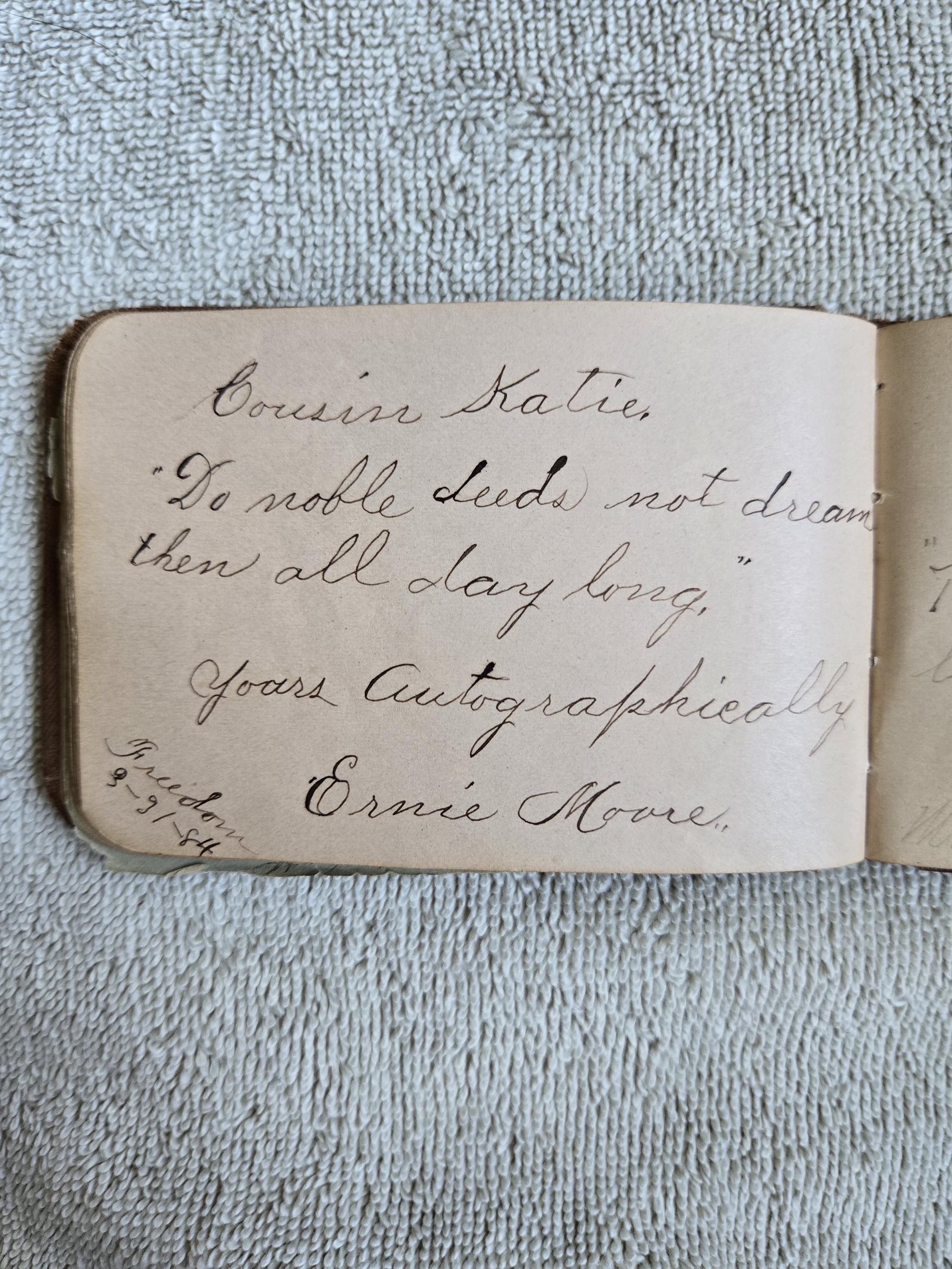 Victorian Era Autograph Book 1880s - Etsy