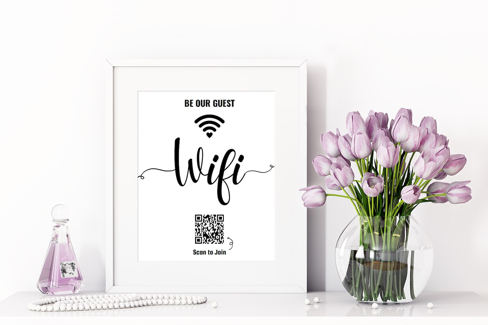 Be Our Guest, Editable Wifi Sign, Wifi QR Code, Customizable Wifi ...