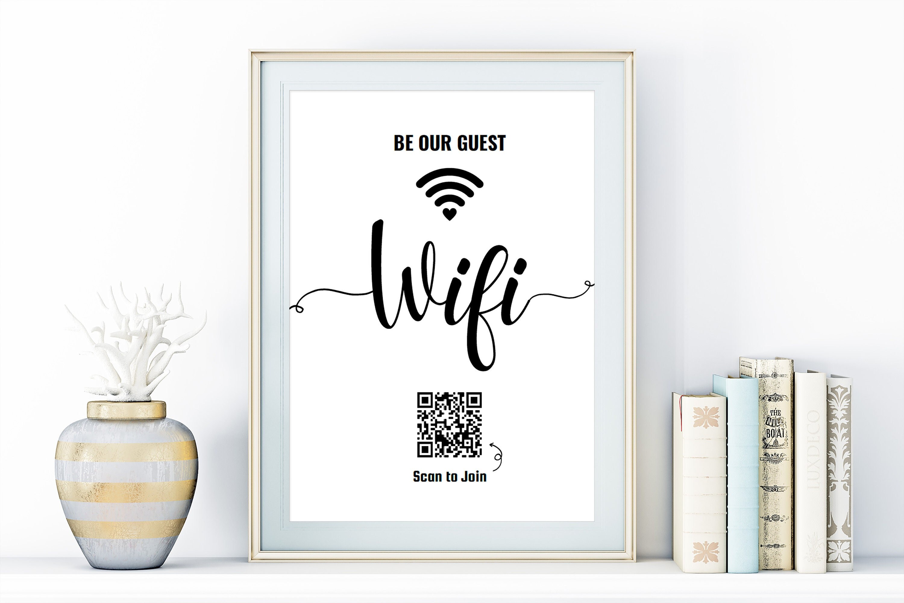 Be Our Guest, Editable Wifi Sign, Wifi QR Code, Customizable Wifi ...
