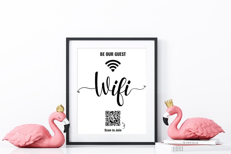 Be Our Guest, Editable Wifi Sign, Wifi QR Code, Customizable Wifi ...
