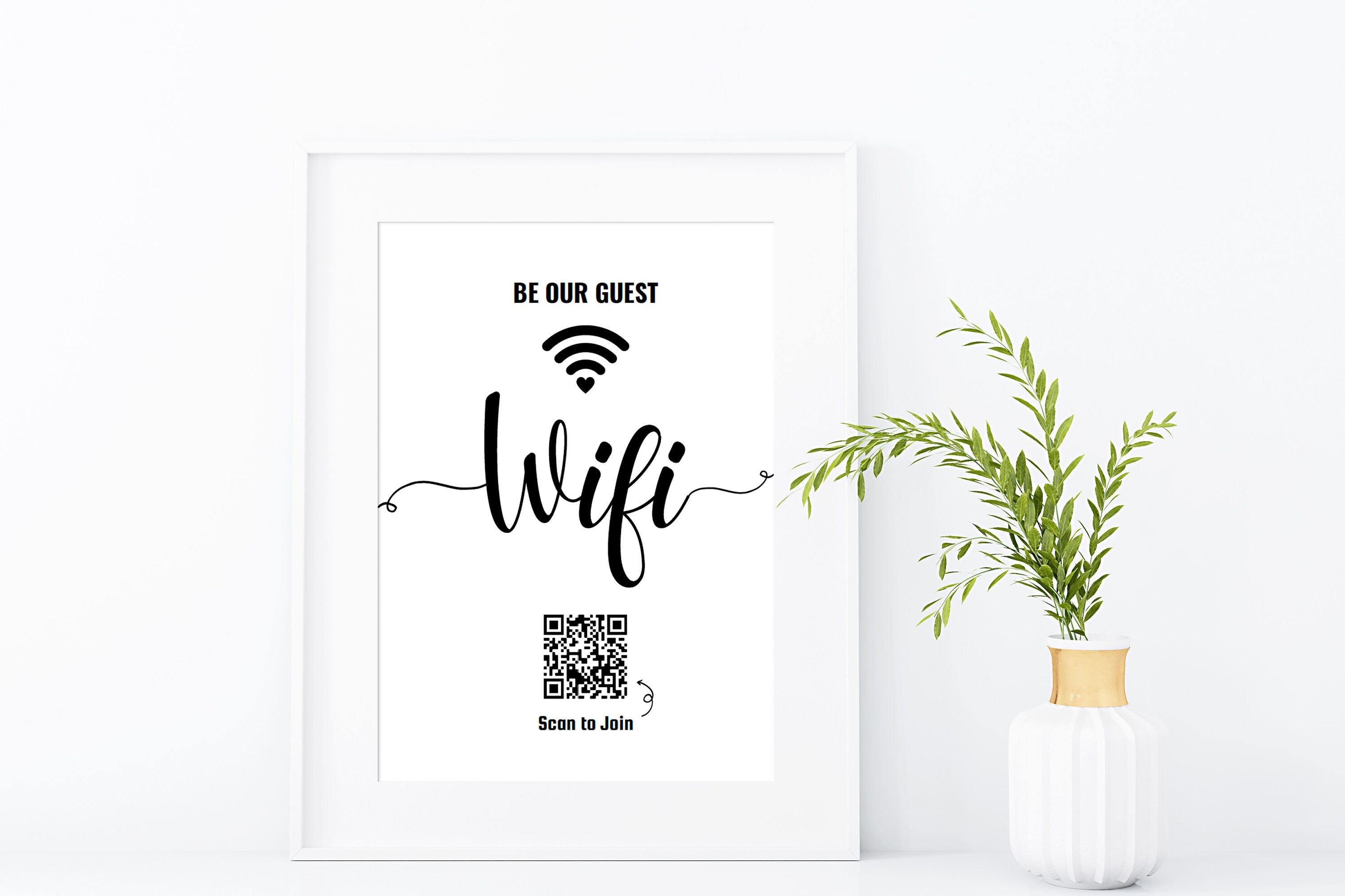 Be Our Guest Editable Wifi Sign Wifi QR Code Customizable - Etsy