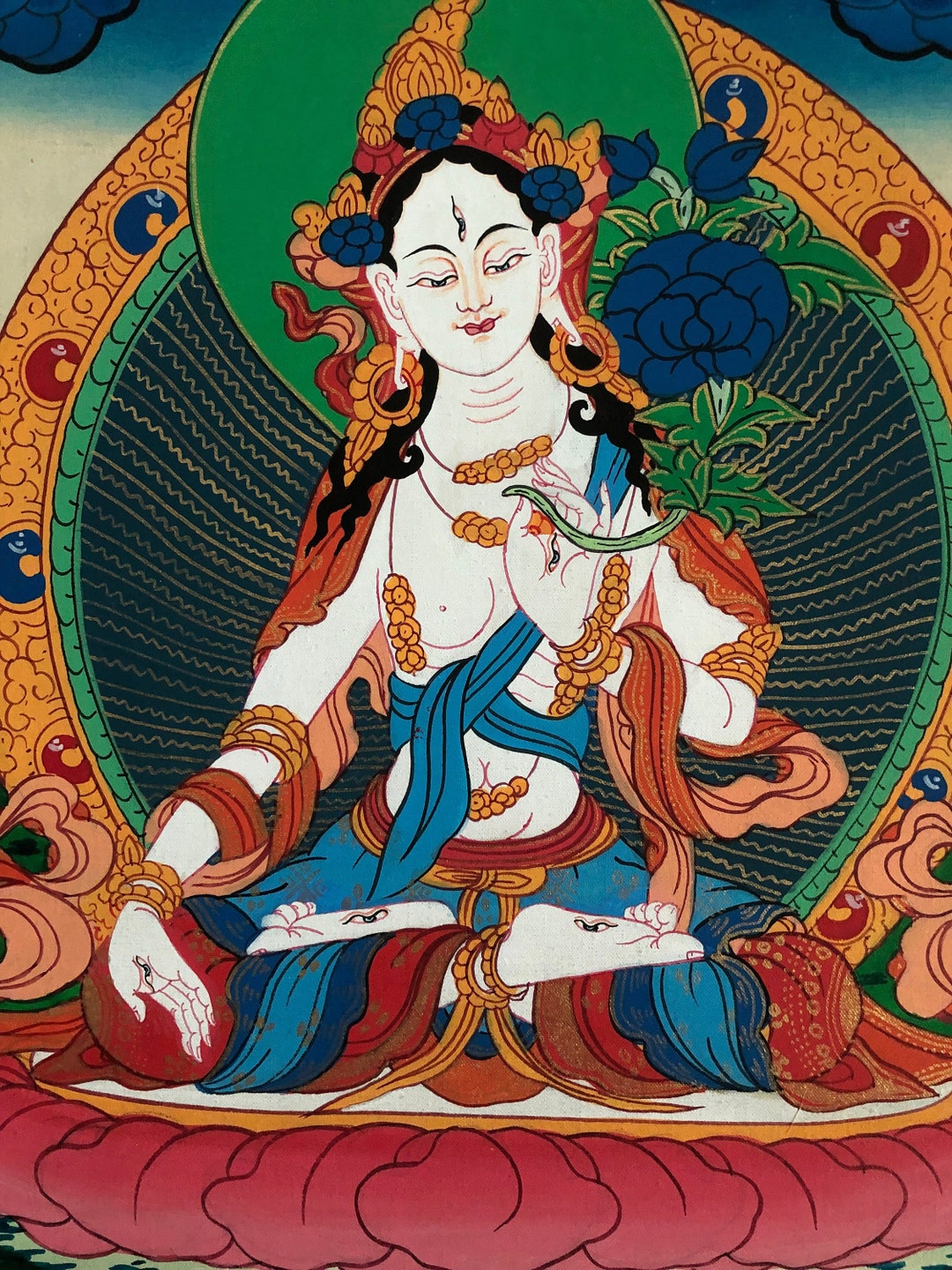 White Tara ,tibetan Wall Decoration Painting | Sacred Thangka Painting ...