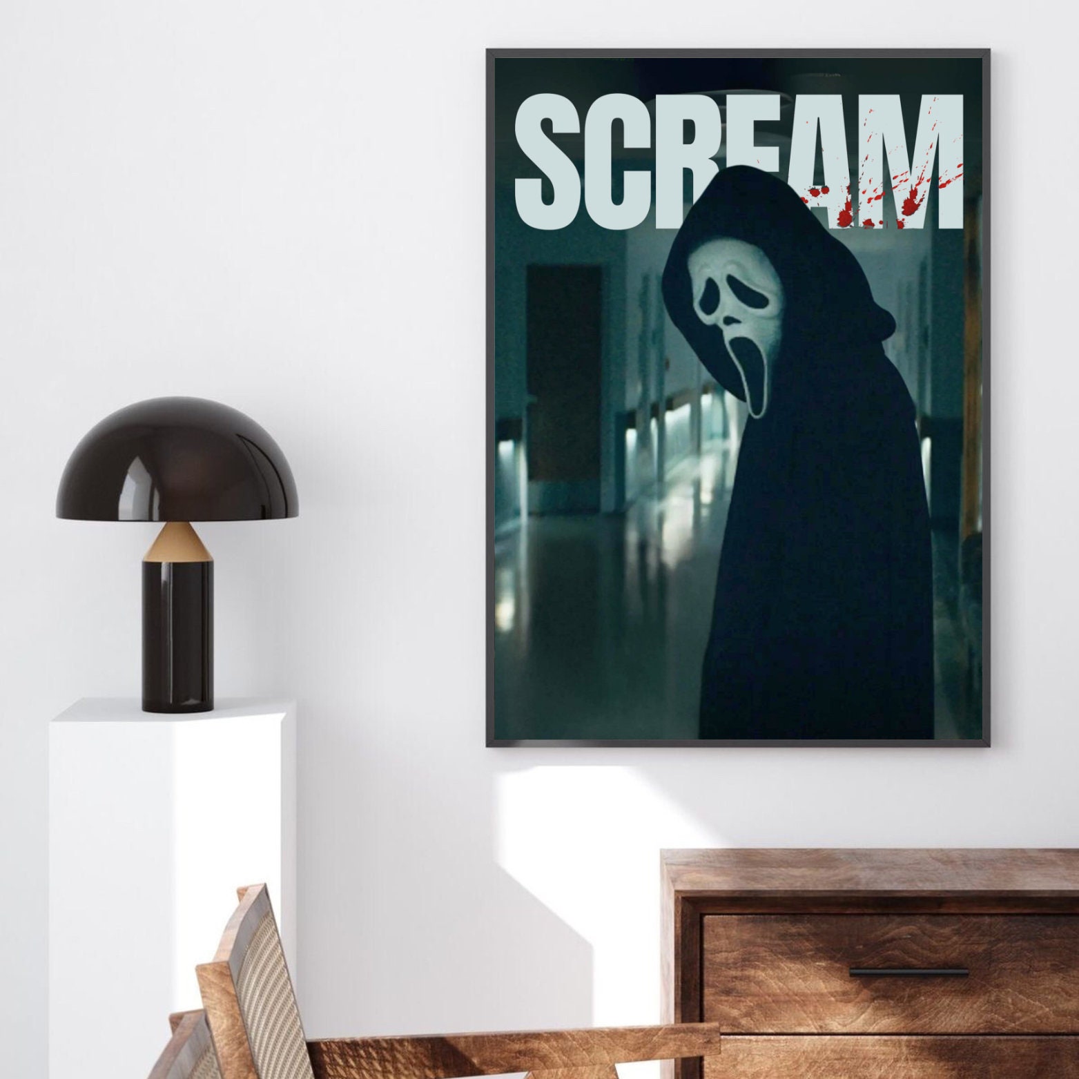 Scream Poster, Ghostface Movie Print, Horror Movie Poster Scream Room ...