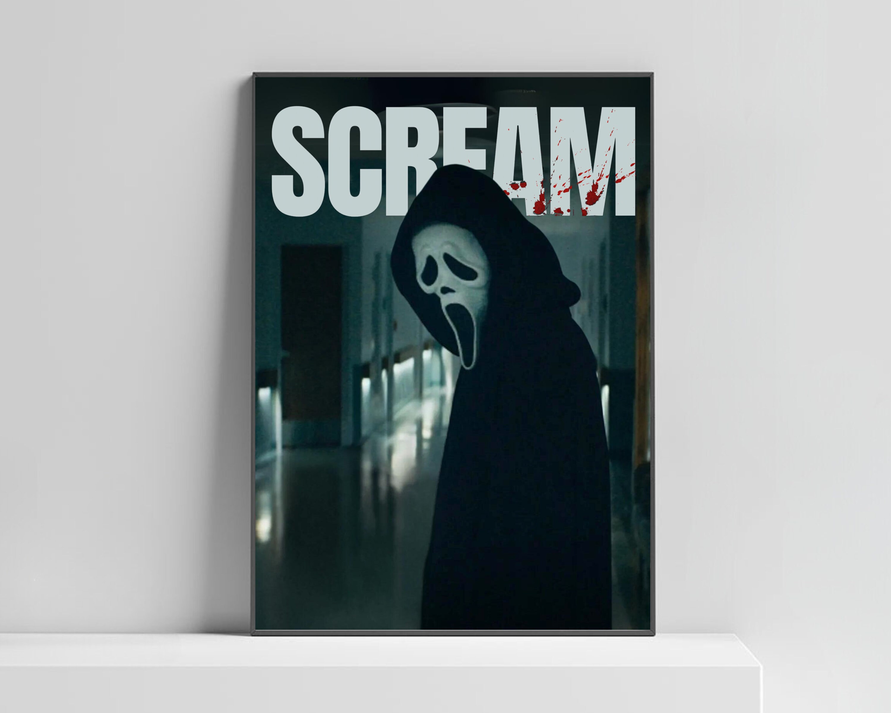 Scream Poster, Ghostface Movie Print, Horror Movie Poster Scream Room Decor, Minimalist ...