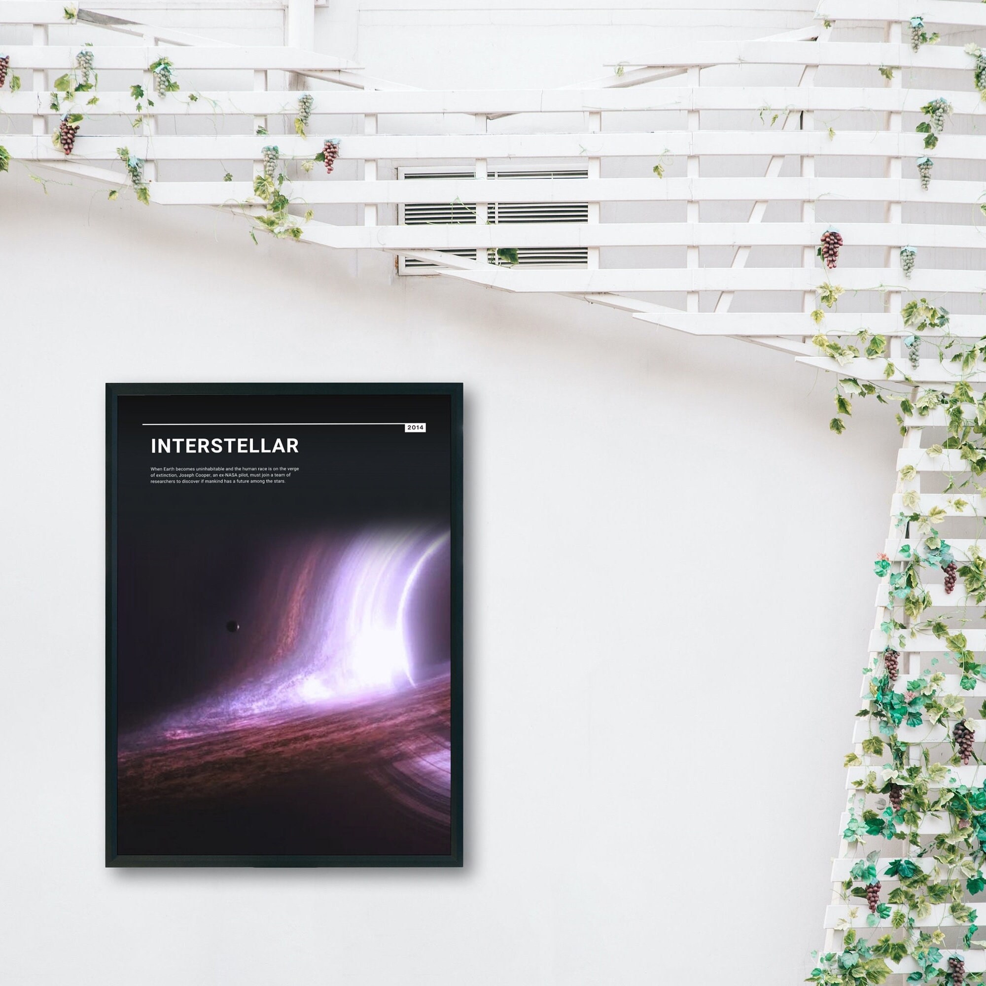 Interstellar Movie Poster, Retro Movie Print, Mid Century Modern Outer ...