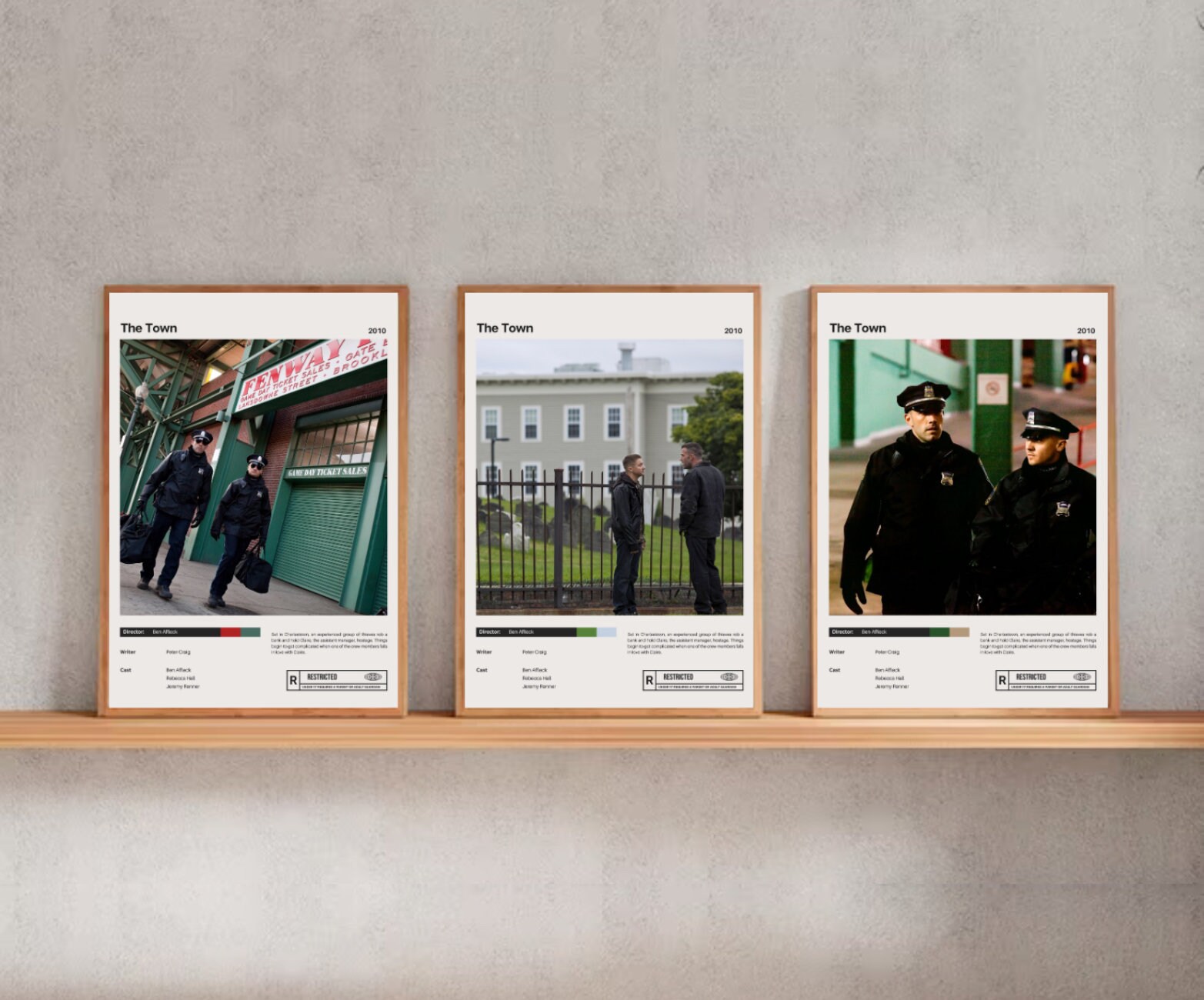 The Town Movie Posters Bundle, Digital Wall Art Prints, Mid Century ...