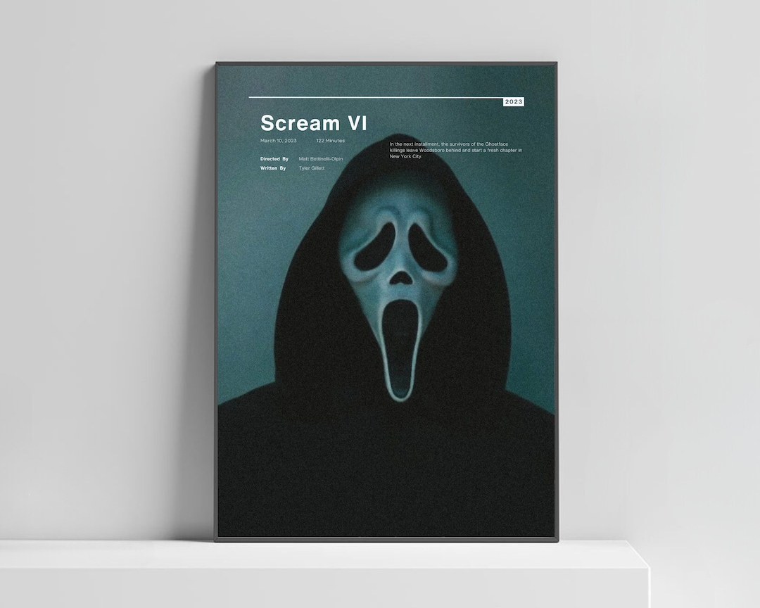 Scream Poster, Minimalist Scream 6 Movie Poster, Ghostface Room Decor, Horror Movie Wall Art - Etsy