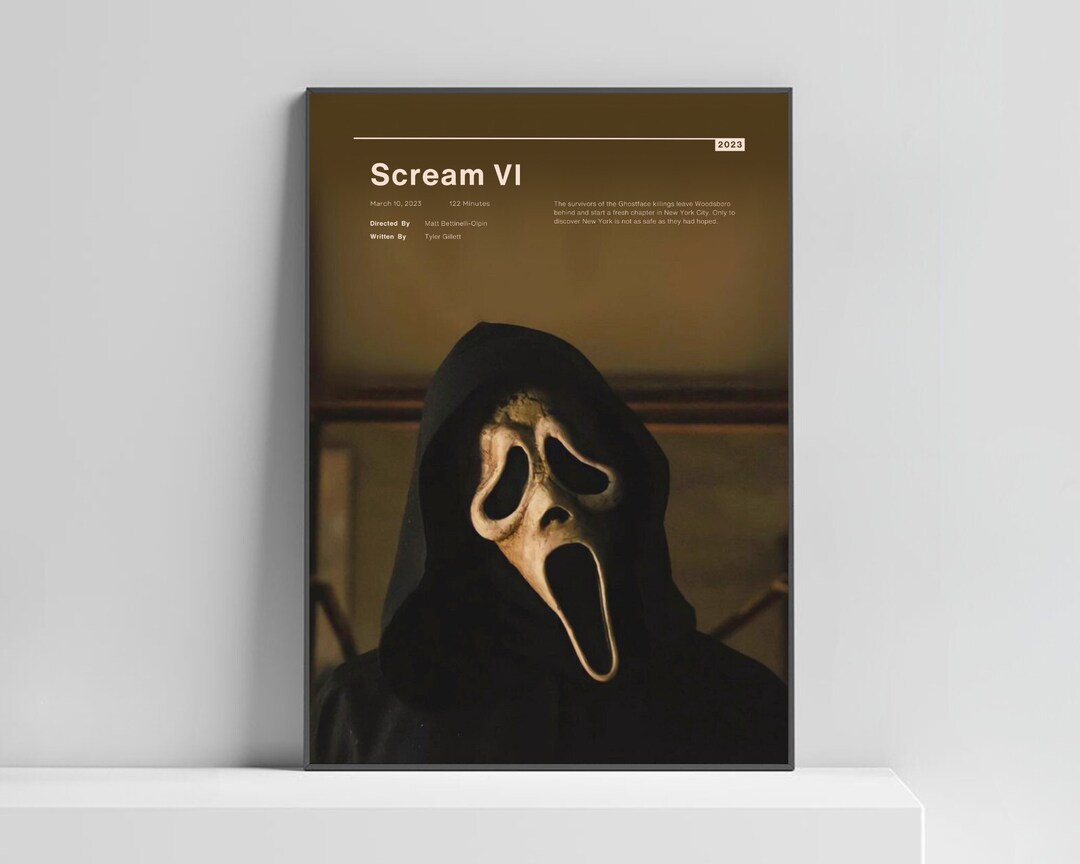 Scream Poster, Ghostface Movie Print, Horror Movie Poster Scream Room Decor, Minimalist ...