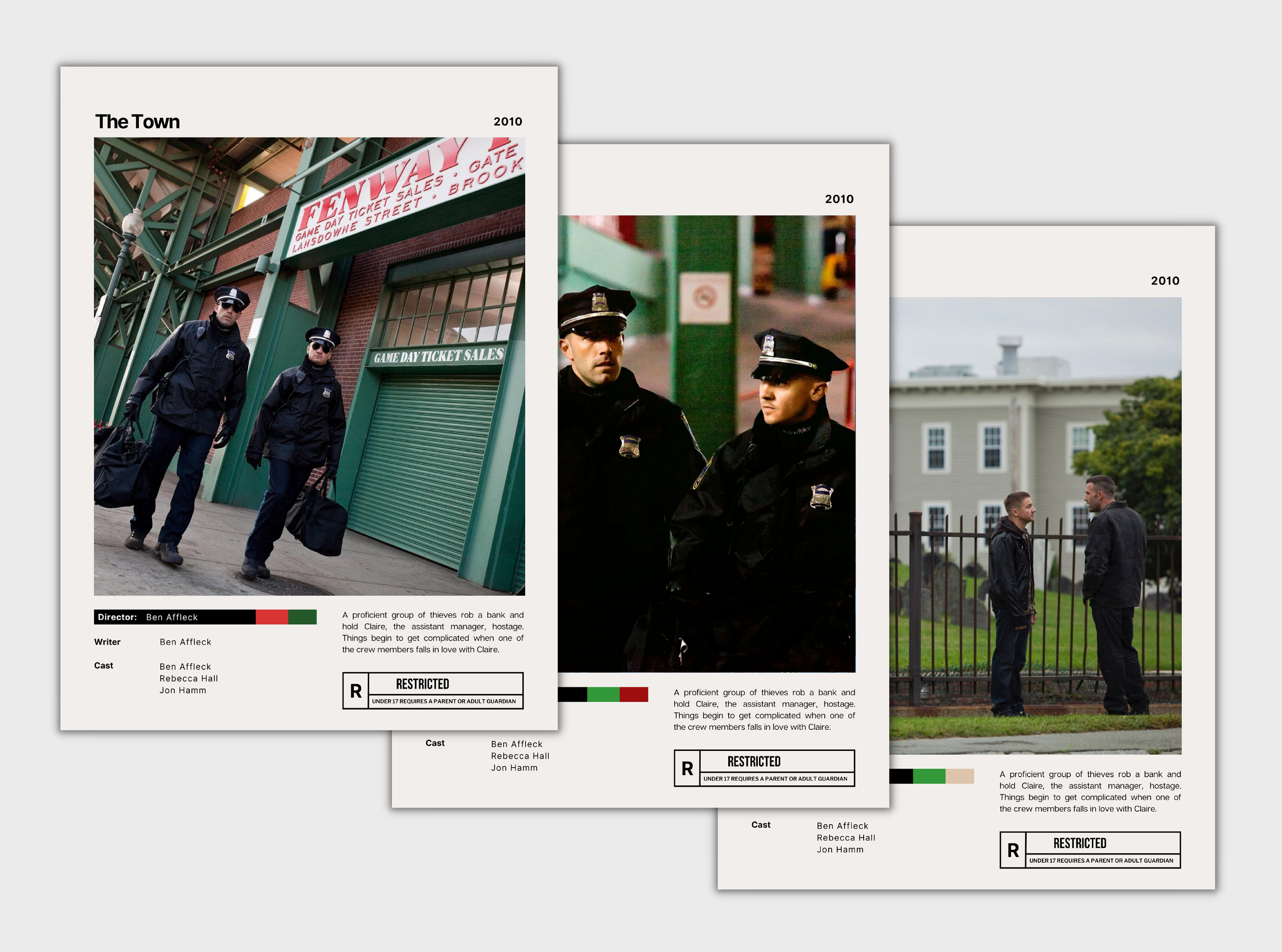 The Town Movie Posters Bundle, Digital Wall Art Prints, Mid Century ...