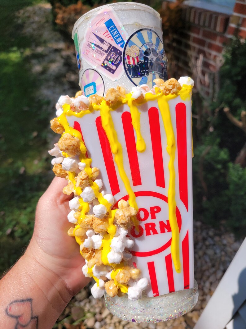 3D Lighted Popcorn Bucket Tumbler - Etsy