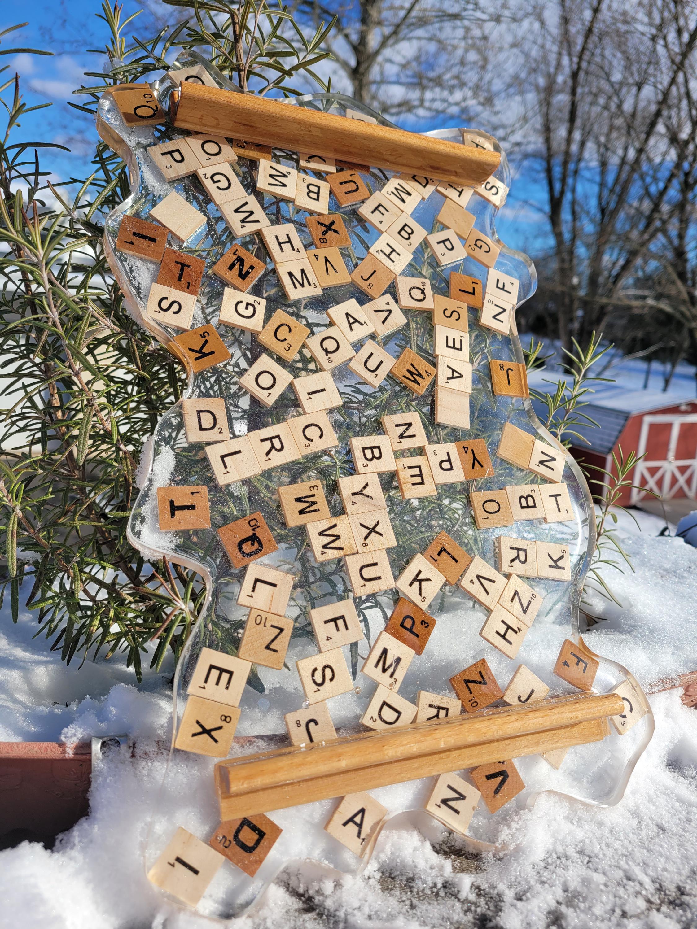 Scrabble Tile Charcuterie Serving Tray Platter - Etsy