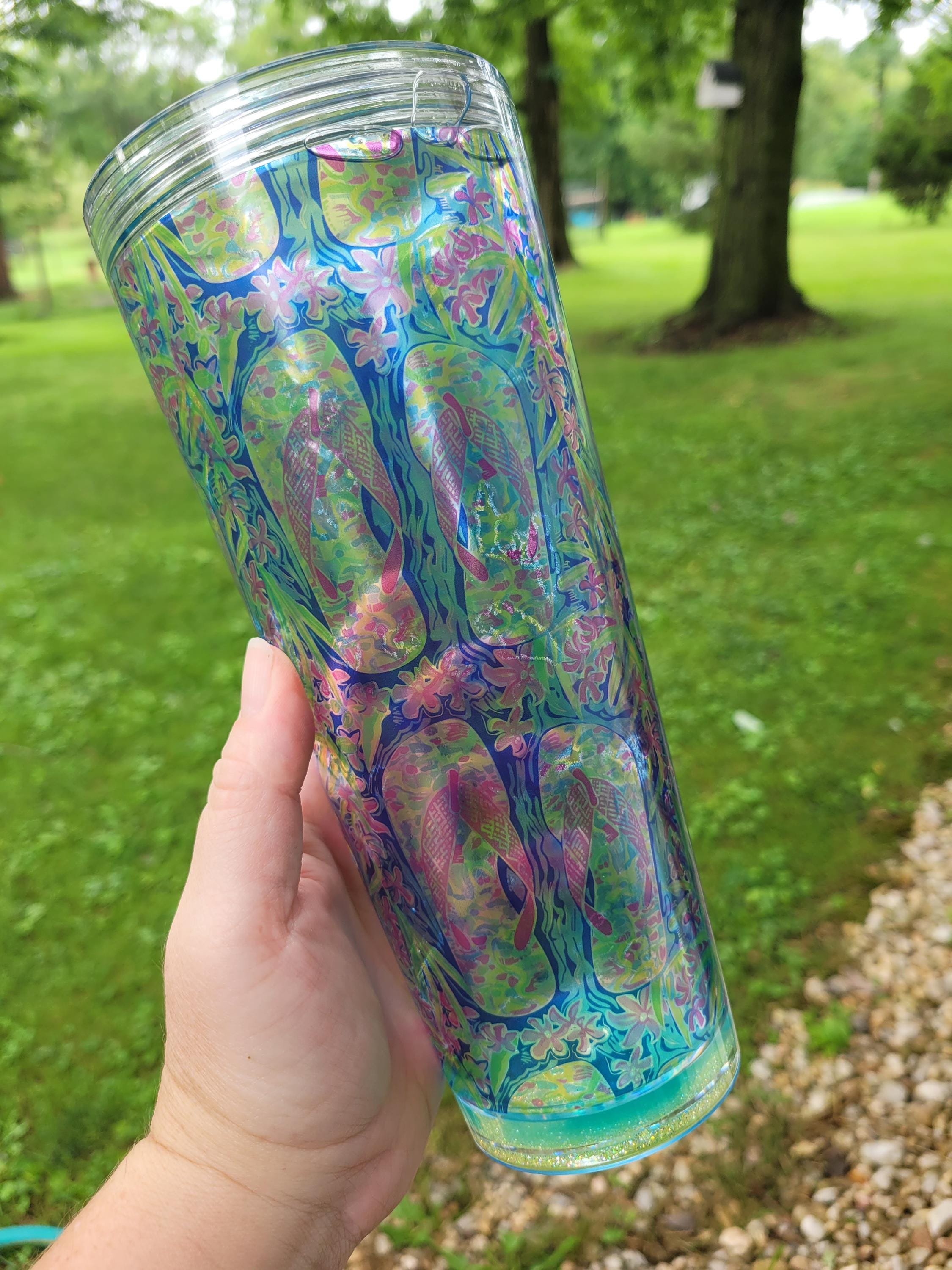 Stained Glass Effect Flip Flop Theme Tumbler - Etsy