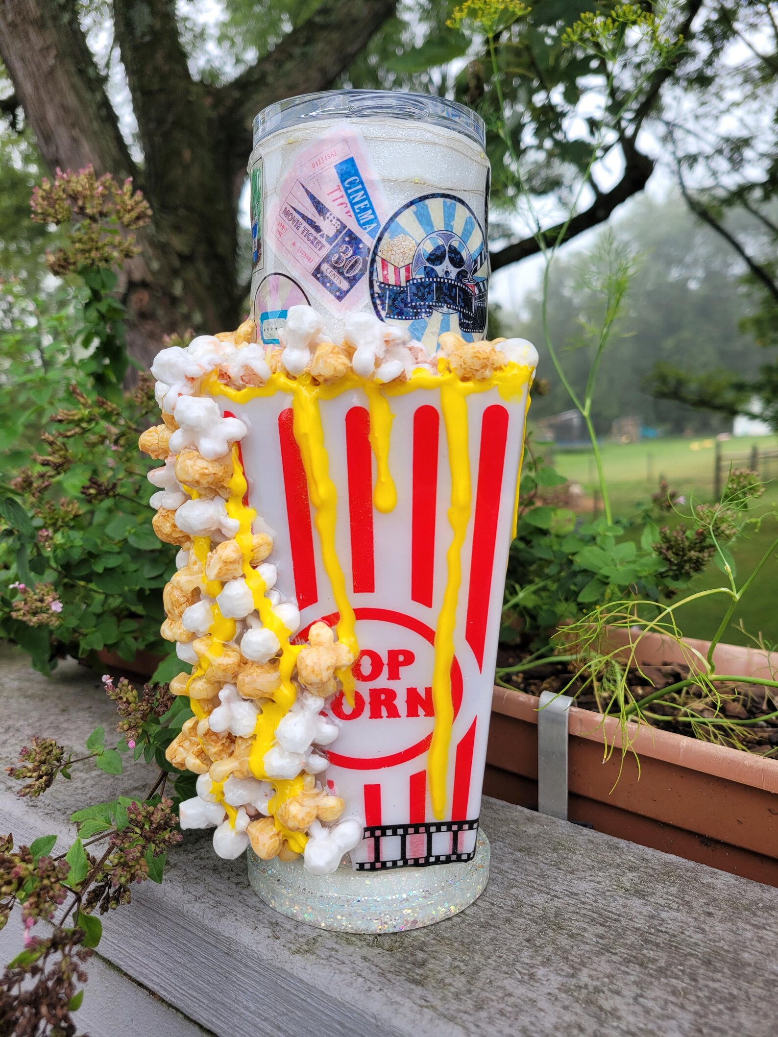 3D Lighted Popcorn Bucket Tumbler - Etsy