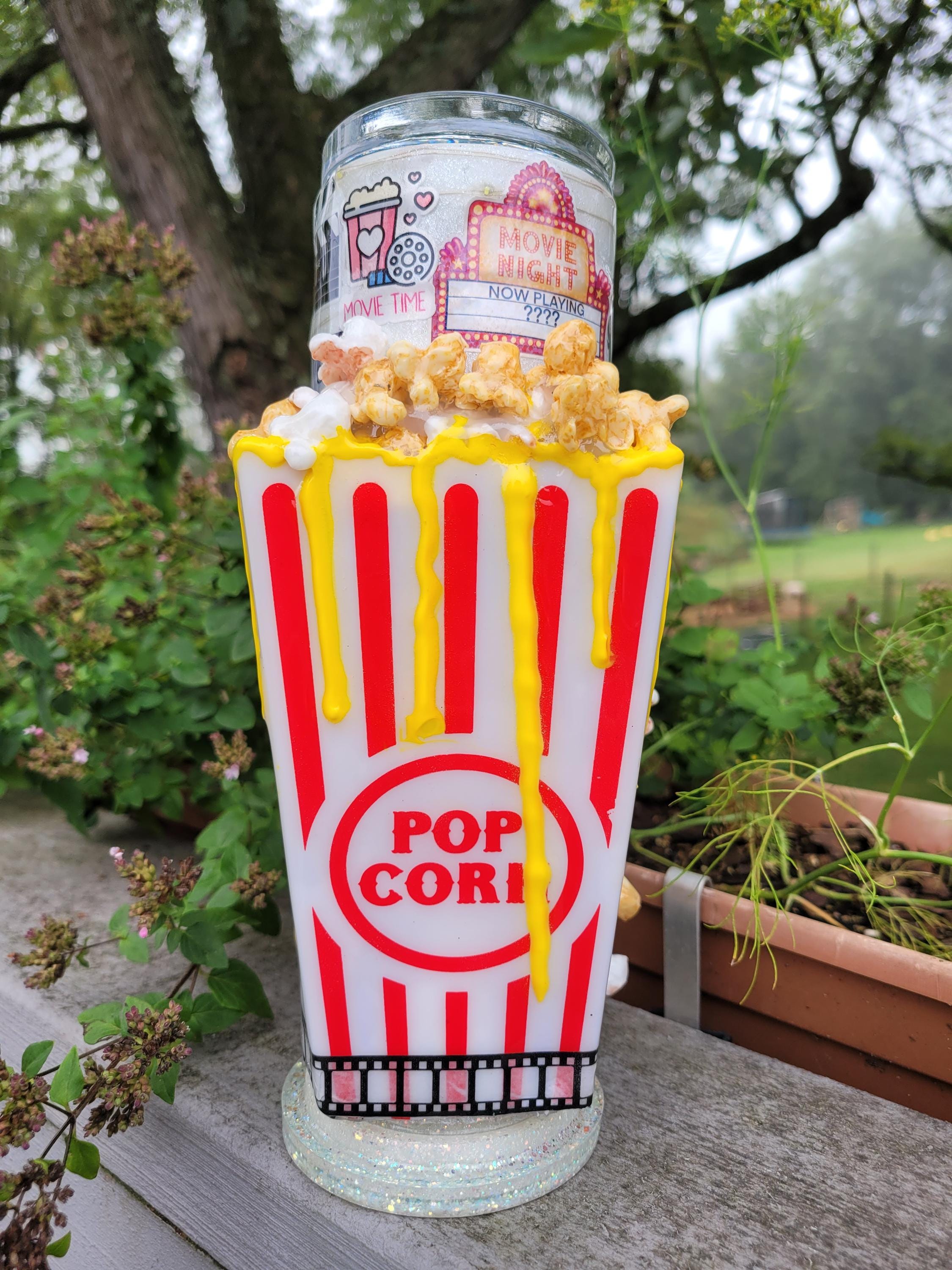 3D Lighted Popcorn Bucket Tumbler - Etsy