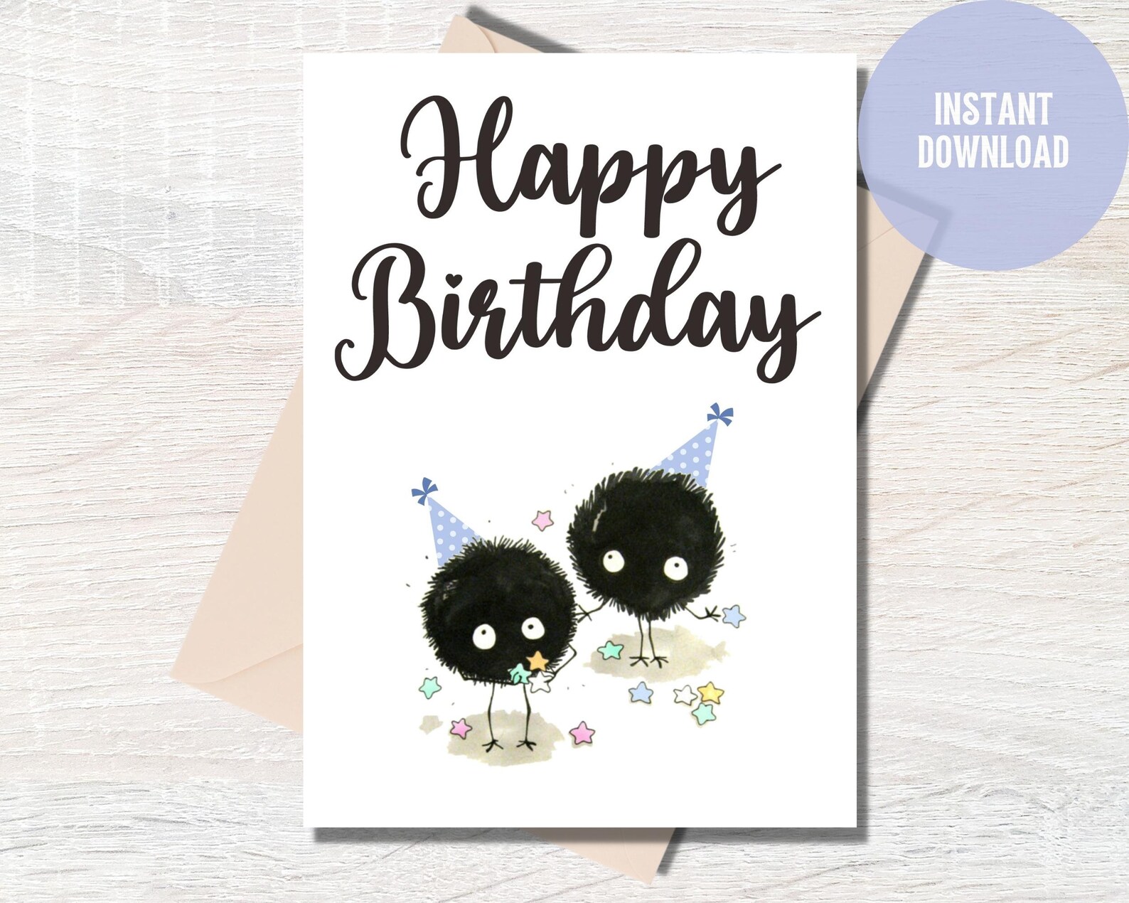 Printable Birthday Card, Downloadable Birthday Card, Birthday Card ...