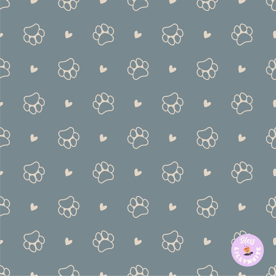 Pet Paws Seamless Pattern, Animal Paw Print, Cat Paw Repeat, Dog Paw ...