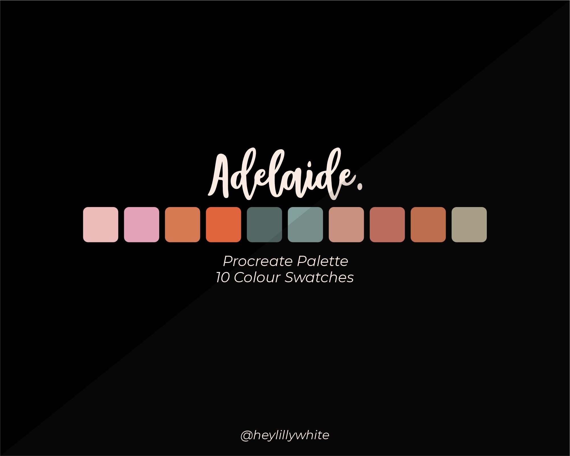 Adelaide Procreate Colour / Color Palette, Procreate Swatches, Palette ...