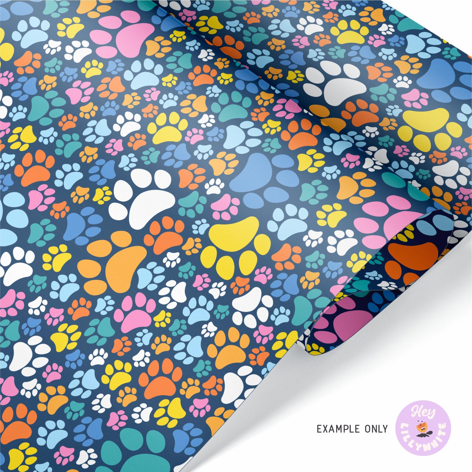 Rainbow Paw Print Seamless Pattern, Animal Paw Print, Cat Paw, Dog Paw ...
