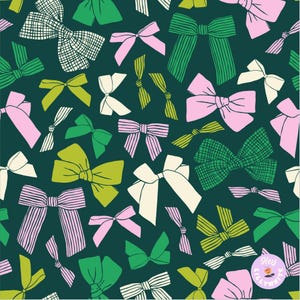 Coquette Colourful Bows Seamless Pattern Files for Girly Bow Fabric Printing Sublimation Custom ...