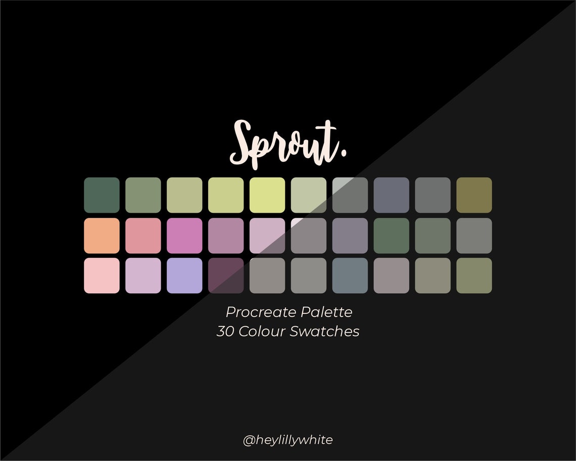 Sprout Procreate Colour / Color Palette, Procreate Swatches, Palette ...