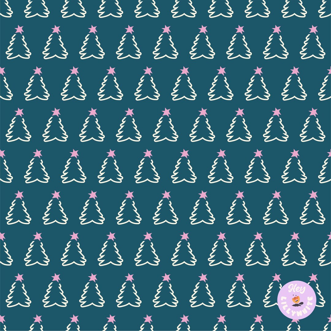 Christmas Tree Seamless Pattern Digital, Christmas Seamless, Christmas ...
