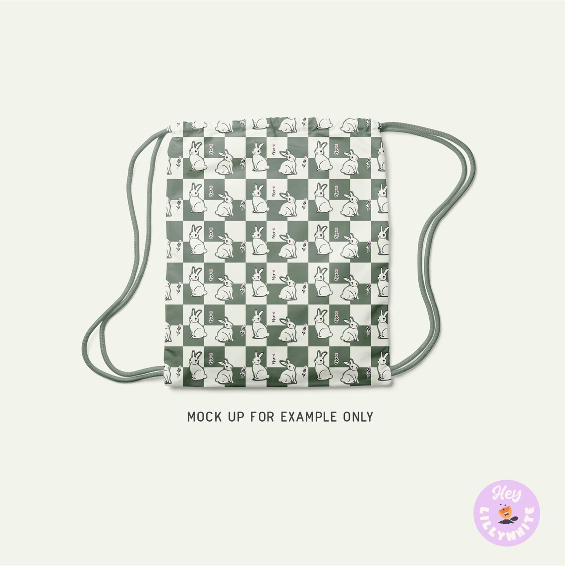 Olive and Washed Lime Rabbit Seamless Pattern, Rabbit Digital Download ...