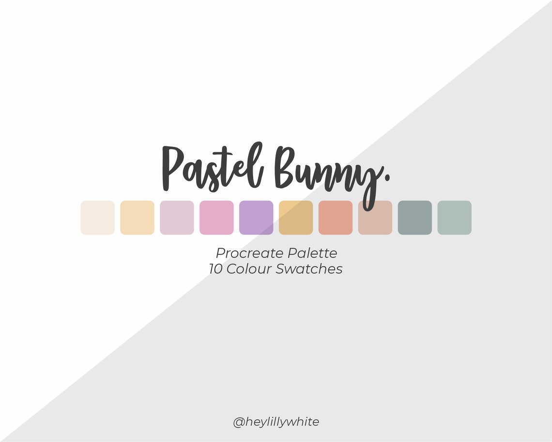 Pastel Bunny Procreate Colour / Color Palette, Procreate Swatches ...