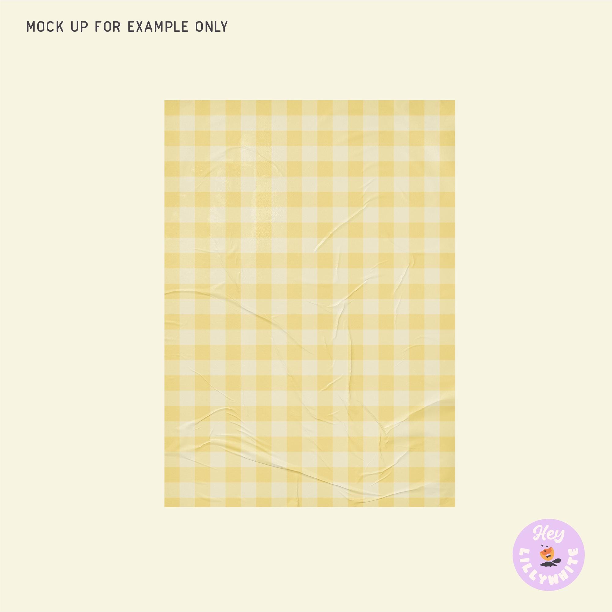 Yellow Plaid Seamless Repeating Pattern, Butter Yellow Seamless Pattern ...