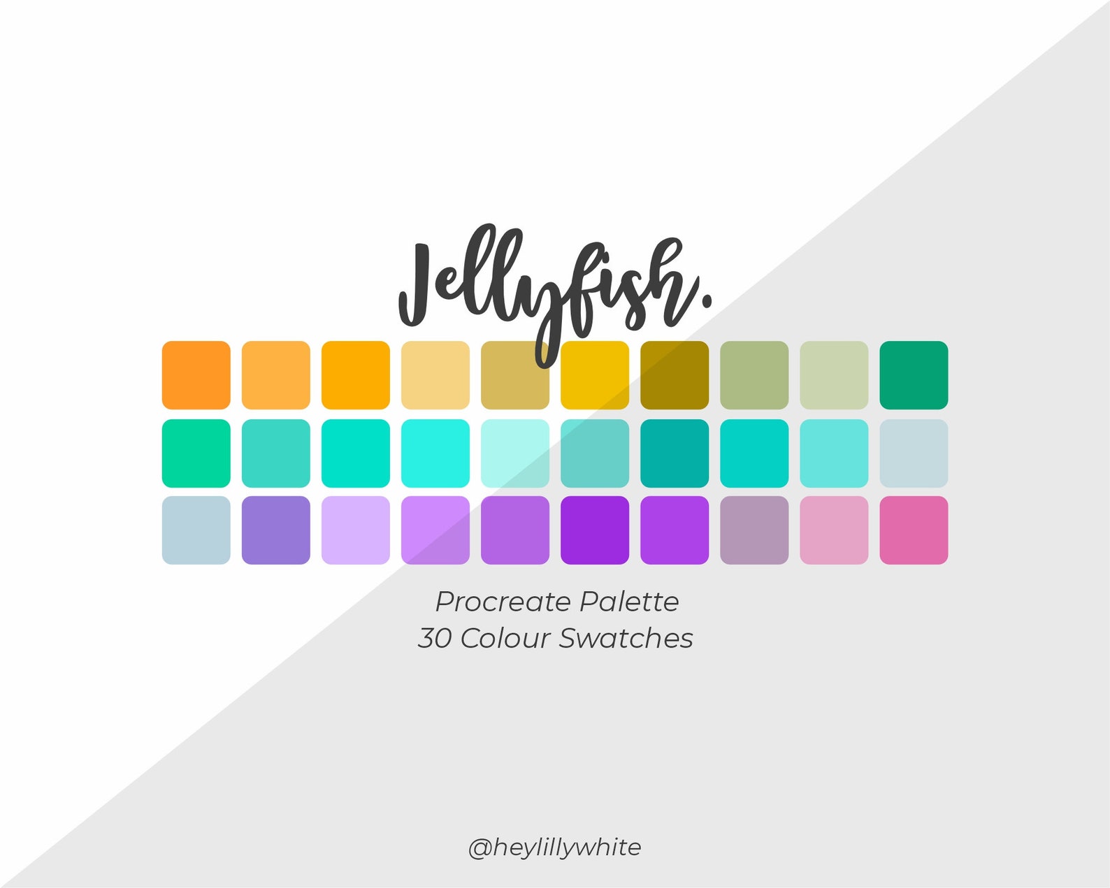 Jellyfish Procreate Colour / Color Palette, Procreate Swatches, Palette ...