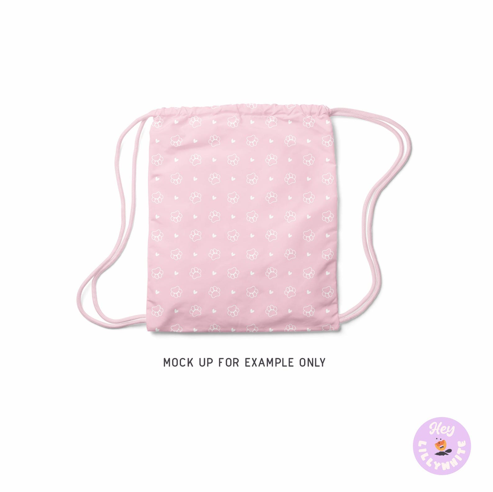 Light Pink and White Paws Seamless Repeat, Cat or Dog Paws Surface ...