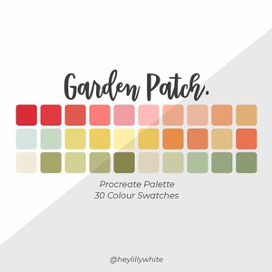 Garden Patch Procreate Colour Palette, Procreate Swatches, Kawaii ...