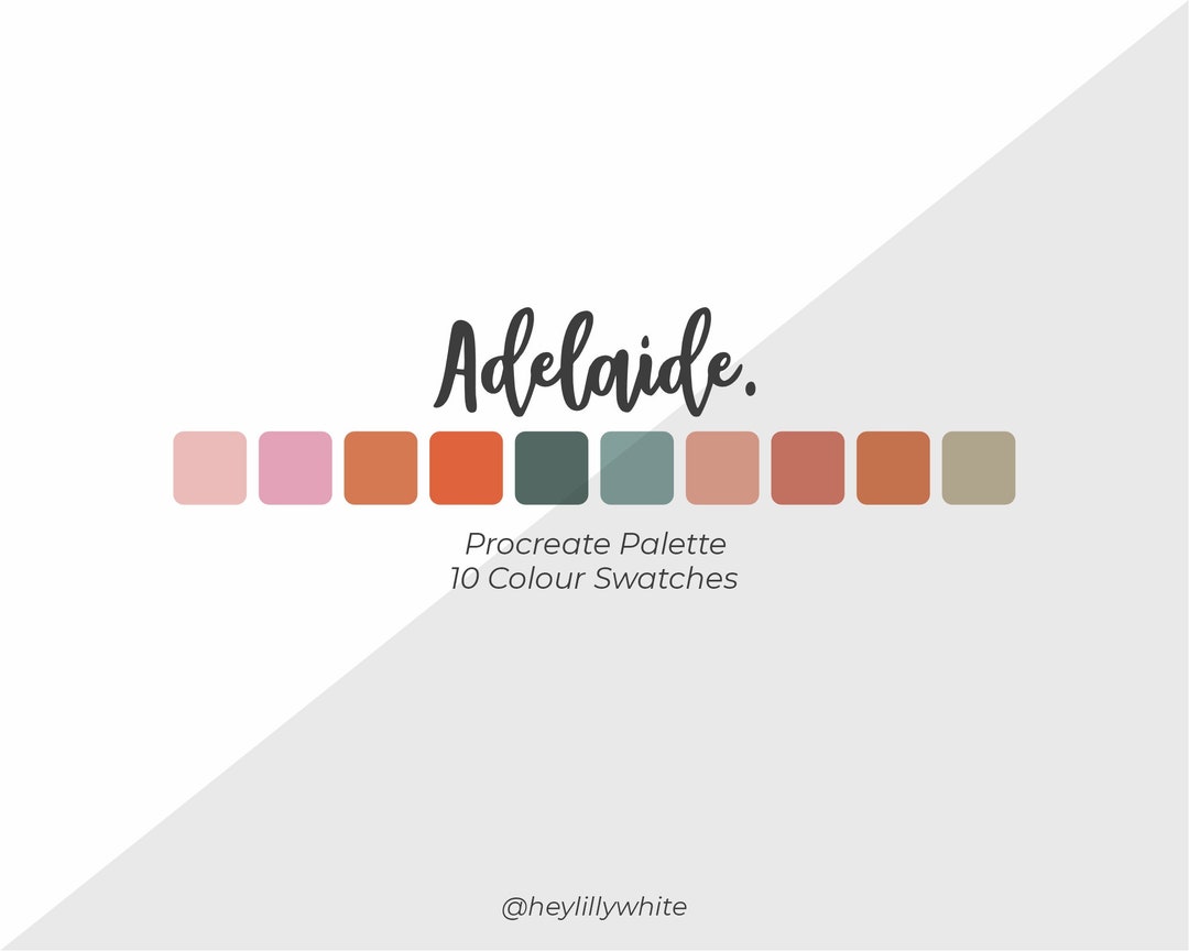 Adelaide Procreate Colour / Color Palette, Procreate Swatches, Palette ...