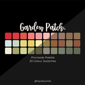 Garden Patch Procreate Colour Palette, Procreate Swatches, Kawaii ...