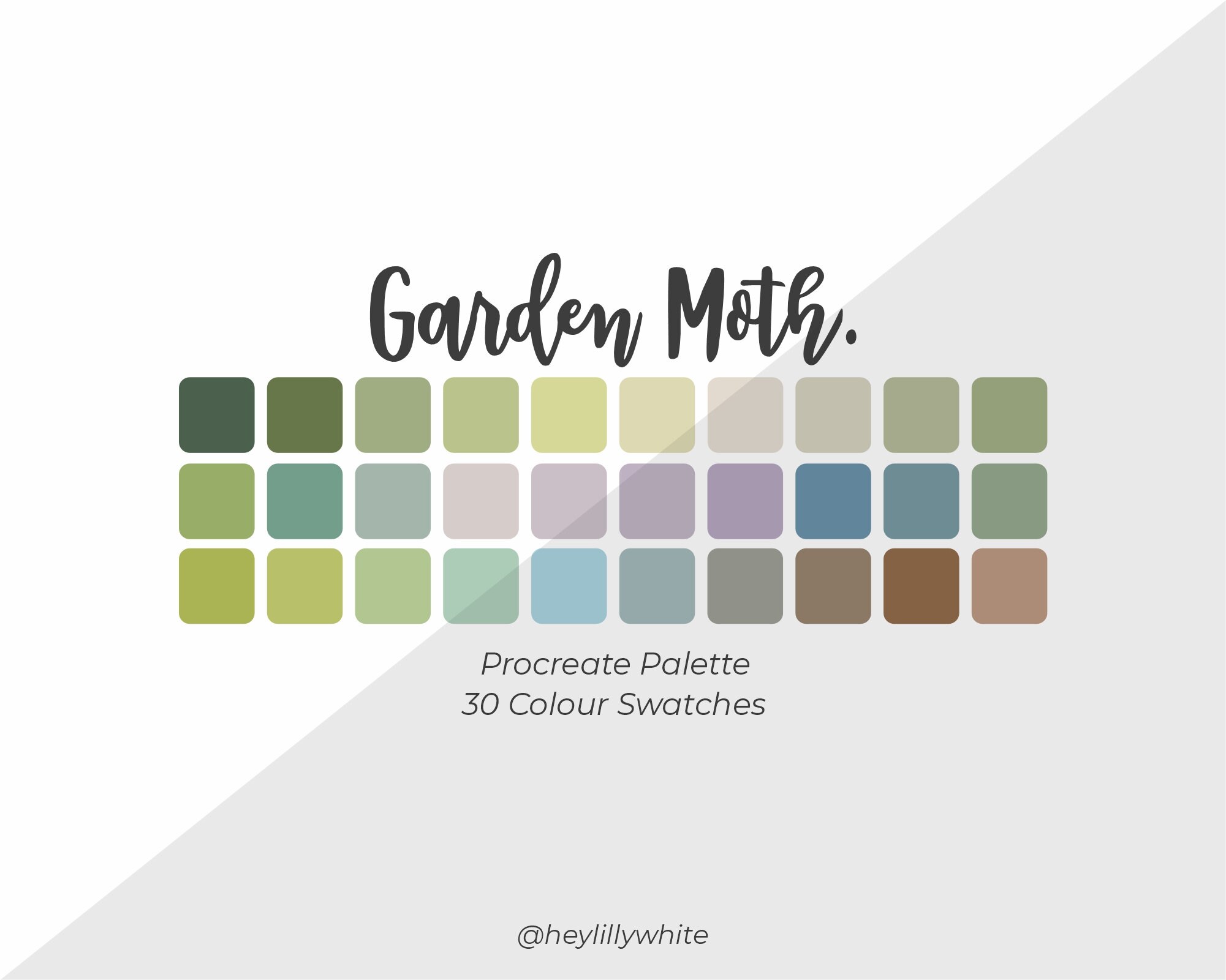 Garden Moth Procreate Colour / Color Palette, Procreate Swatches ...