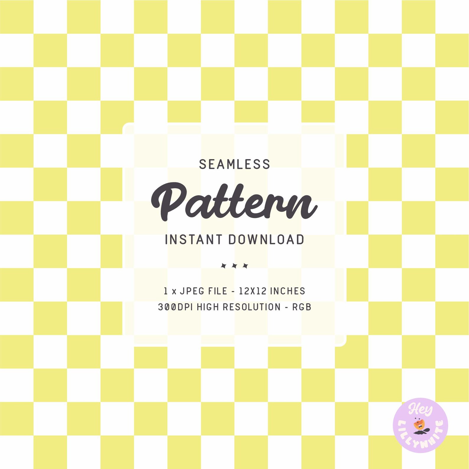 Lemon and White Checkered Seamless Pattern for Fabric Printing or Paper ...
