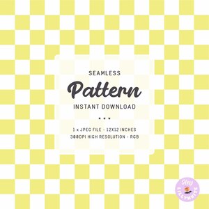 Lemon and White Checkered Seamless Pattern for Fabric Printing or Paper ...