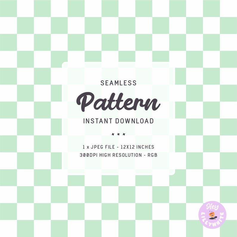 Light Green and White Checkered Pattern, Checkerboard Seamless ...