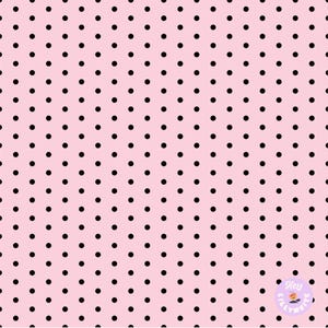 Light Pink and Black Polka Dot Seamless Pattern for Fabric Printing or ...