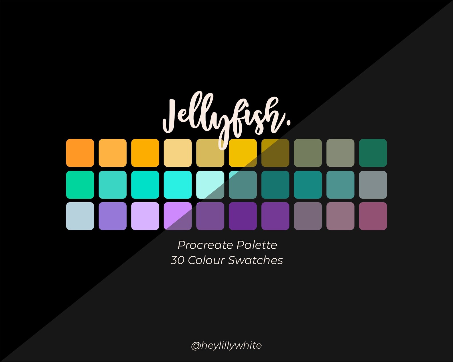 Jellyfish Procreate Colour / Color Palette, Procreate Swatches, Palette ...