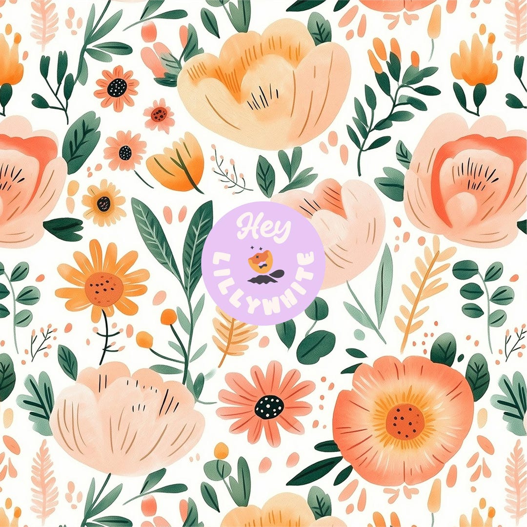 Ditsy Summer Floral Seamless Pattern, Seamless Repeat Pattern, Digital ...