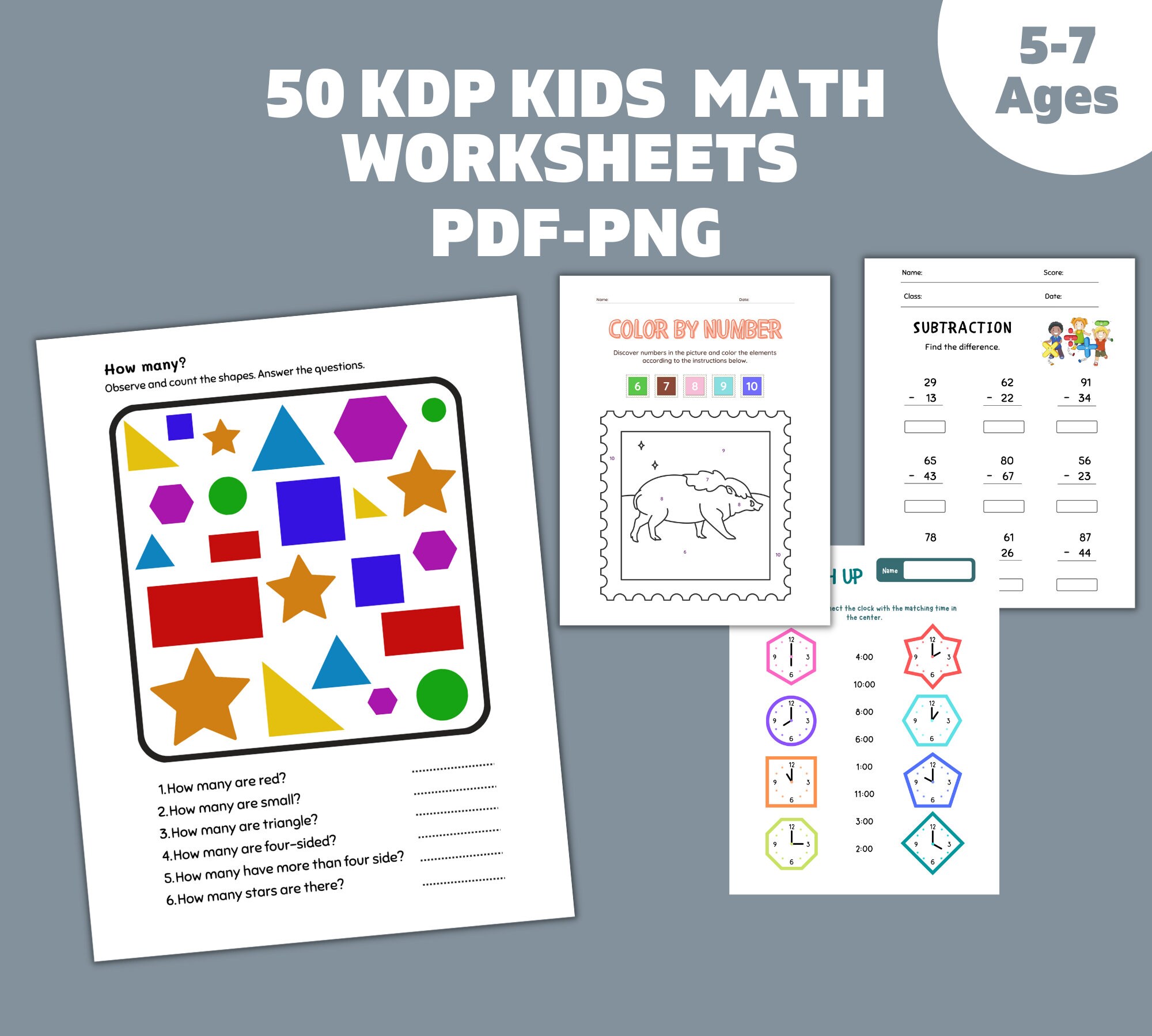 Math Magic for Kids: Pre-k & Kindergarten Learning Bundle - Etsy