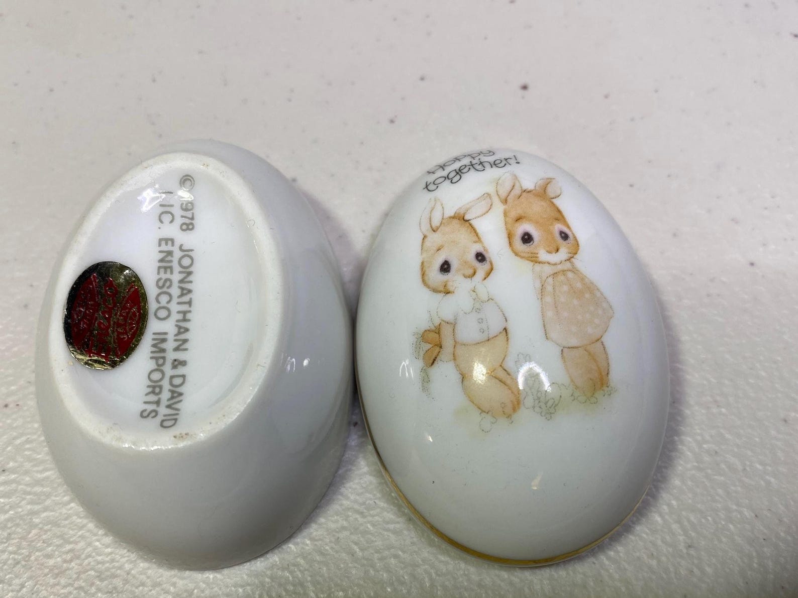 Vintage Jonathan & David Enesco Imports Ceramic Egg Made in Japan - Etsy