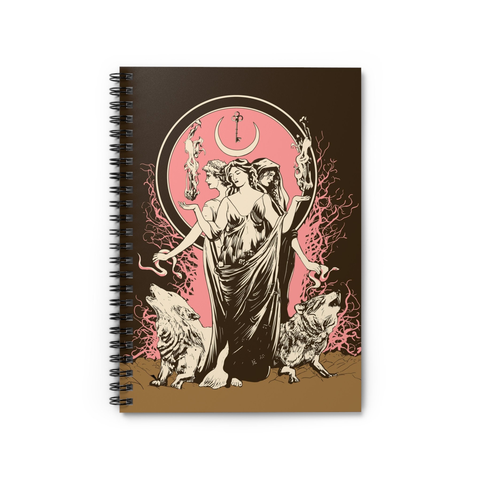 Pink Hecate Notebook - Goddess Journal - Gift for Witches - Spiral ...
