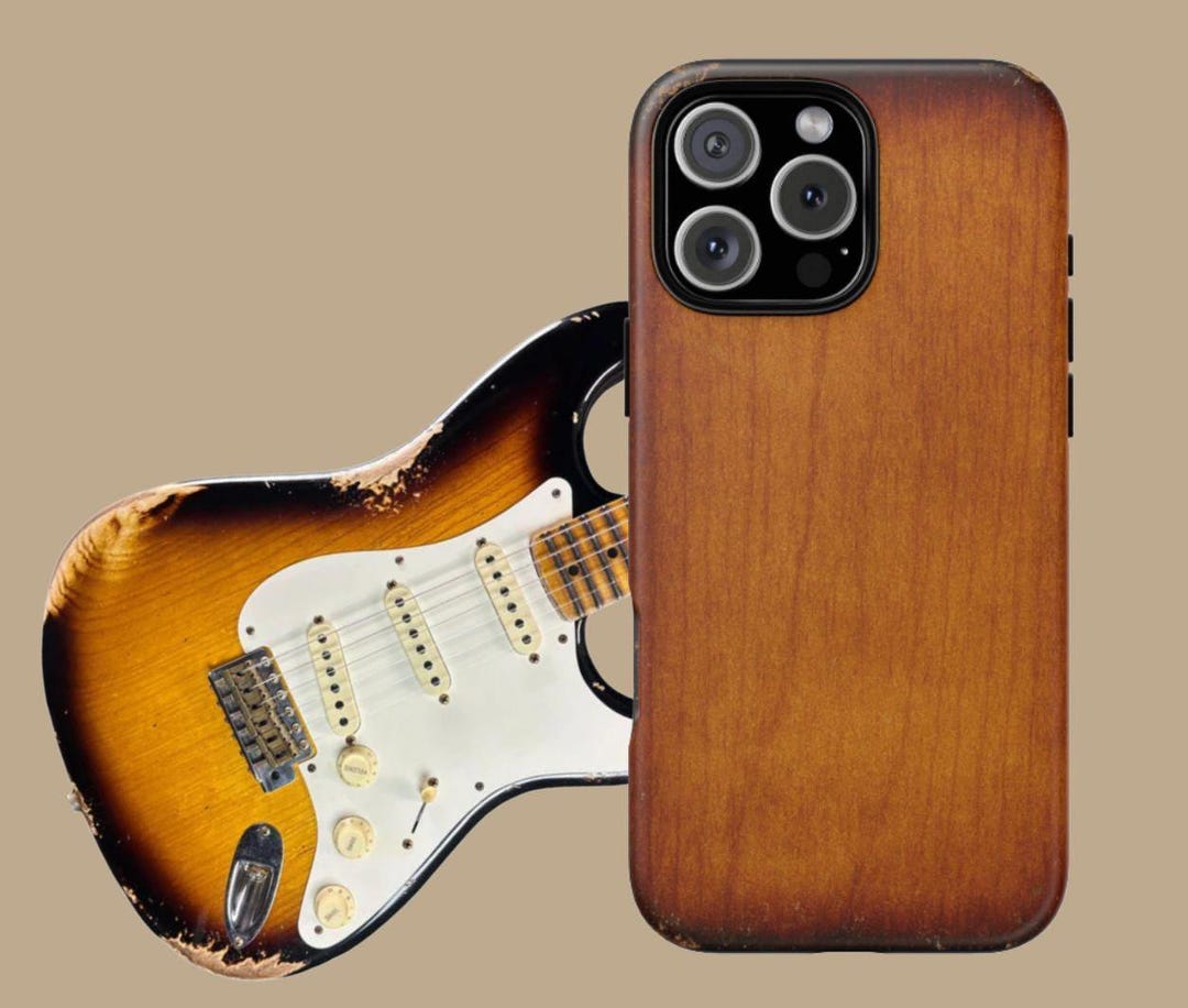RELIC Sunburst Guitar Finish Phone Case - FAUX WOOD 2 Color Strat Color ...