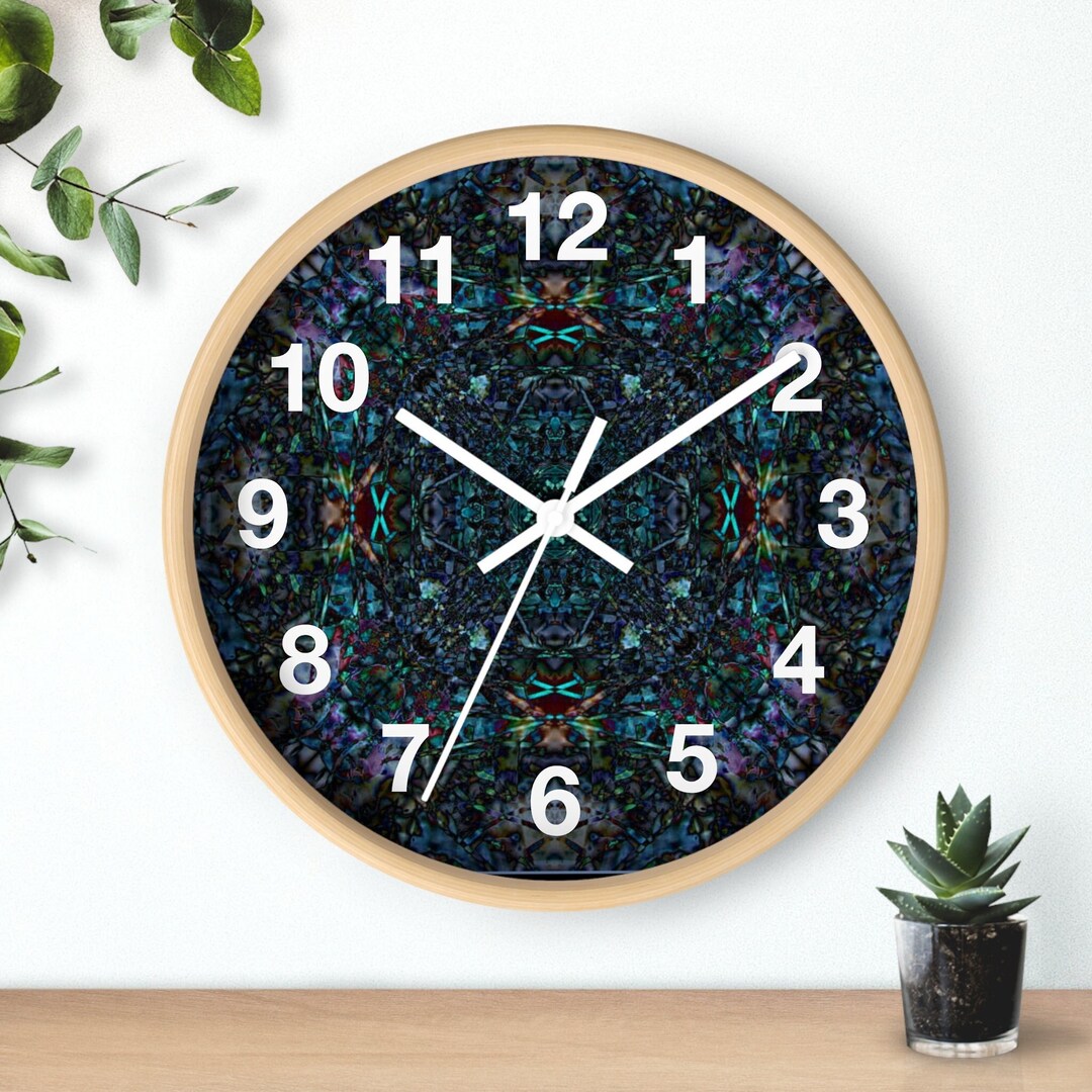 Wall Clock Geometric Original Design Clock Kitchen Boho Cottage Core - Etsy